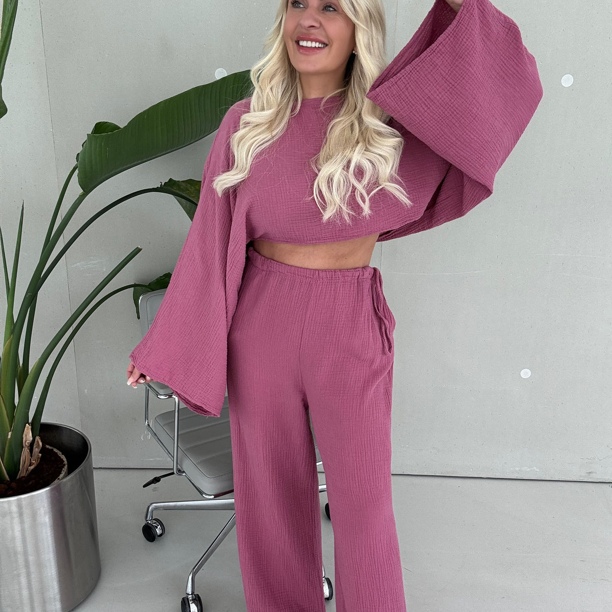 Musselin Set ROME berry – Trag's mit Fassung