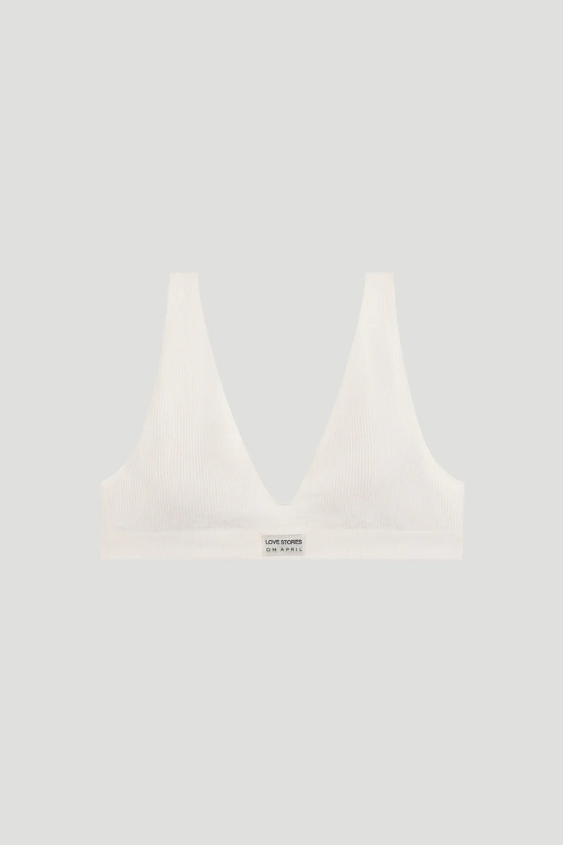 OH APRIL Josey Bralette Off White – Trag's mit Fassung